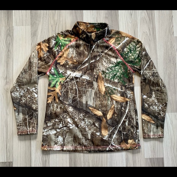 Realtree | Jackets & Coats | Realtree Edge Camo Thermal Fleece Pullover ...